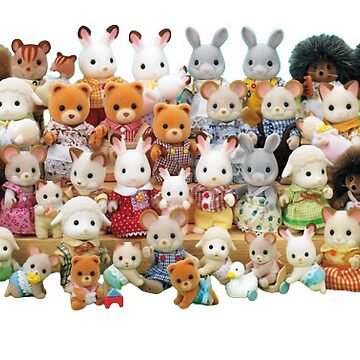 "calico critters big family" Sticker for Sale by Victoria Lukas | Redbubble