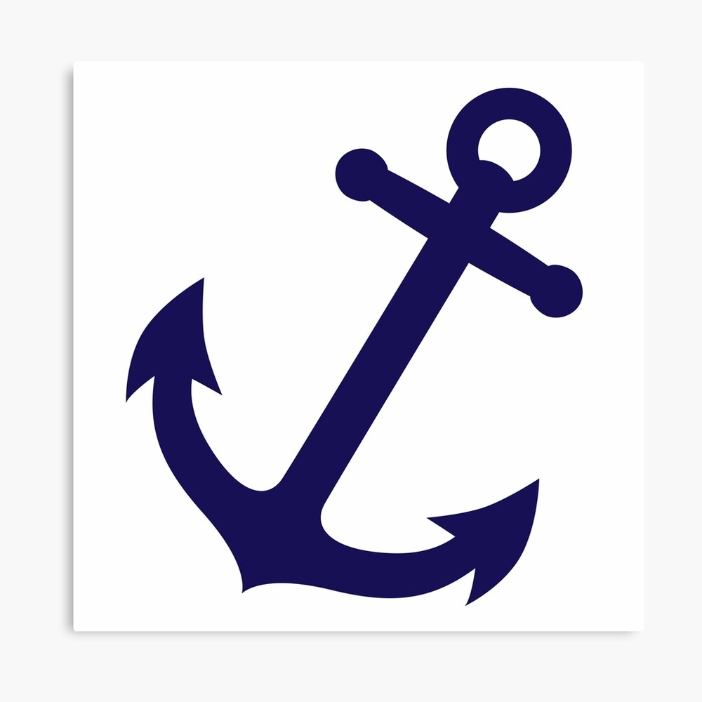 "Navy Blue Anchor" Canvas Print by Fuchs-und-Spatz | Redbubble