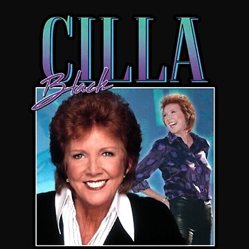 "Cilla Black Homage Funny UK TV Legend 80's 90's Retro" Sticker for ...