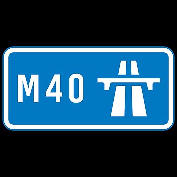 "Birmingham Bound - Blue M40 Motorway Sign" Sticker for Sale by ...