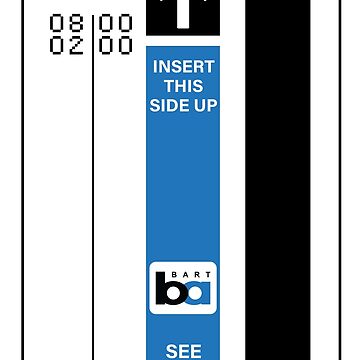"Vintage Paper Bart Ticket (Bay Area Rapid Transit)" Sticker for Sale ...