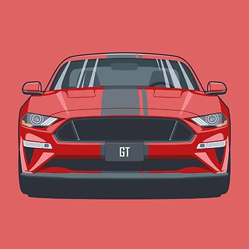"Mustang GT - vector drawing" Sticker by yohannlp | Redbubble