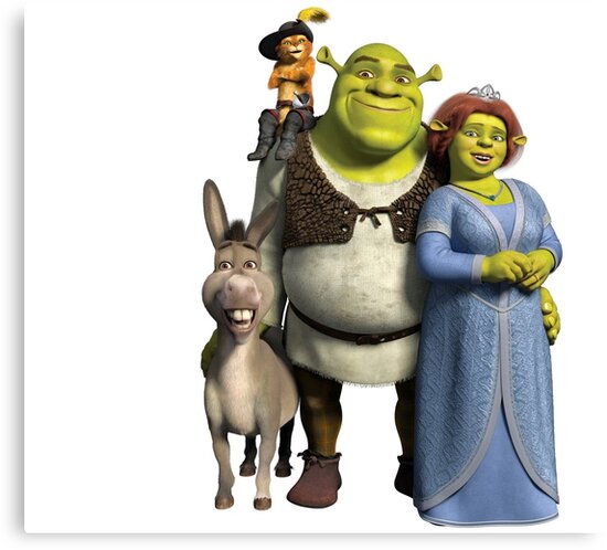"The Shrek Family" Canvas Print by wasabi67 | Redbubble