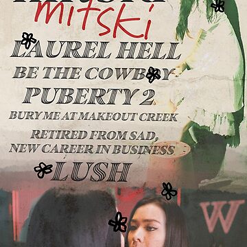 "Mitski Discography Poster" Sticker for Sale by postersbysyd | Redbubble