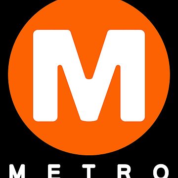 "Vintage Los Angeles Metro Logo (Orange)" Sticker for Sale by ...