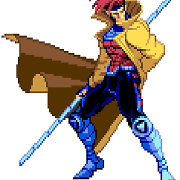 "Gambit Stance MvC2" Sticker for Sale by ropified | Redbubble