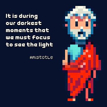 "Aristotle - Quote - Pixel Art" Poster for Sale by ao01 | Redbubble