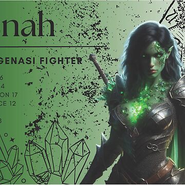 "DnD: Jasnah character sheet" Sticker for Sale by ClaudieRose | Redbubble