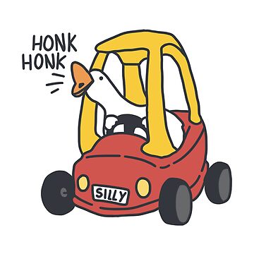 "Silly Goose Car Red" Sticker for Sale by Chanaika4 | Redbubble