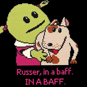 "Nanalan Mona and Russer" Sticker for Sale by jartehyo | Redbubble