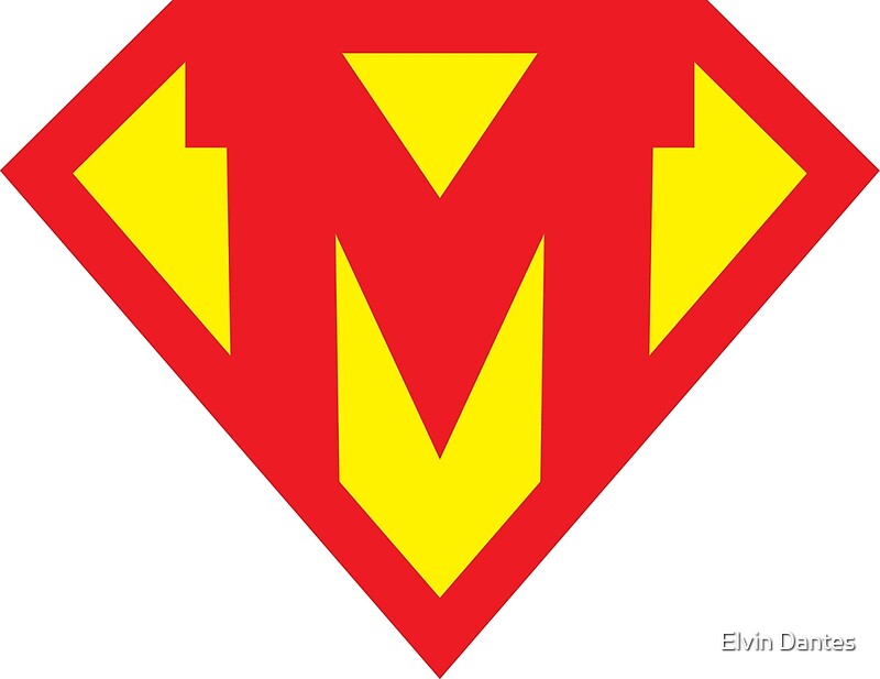 "Buchstabe M Superhelden-Symbol" von Elvin Dantes | Redbubble