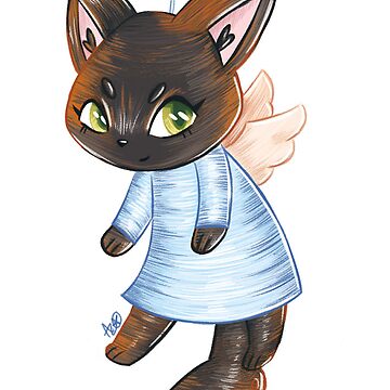 "Angel cat" Sticker for Sale by azraelschildren | Redbubble