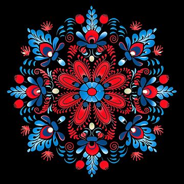 "Polish Folk Art Colorful Pattern" Sticker for Sale by Pati-Design ...