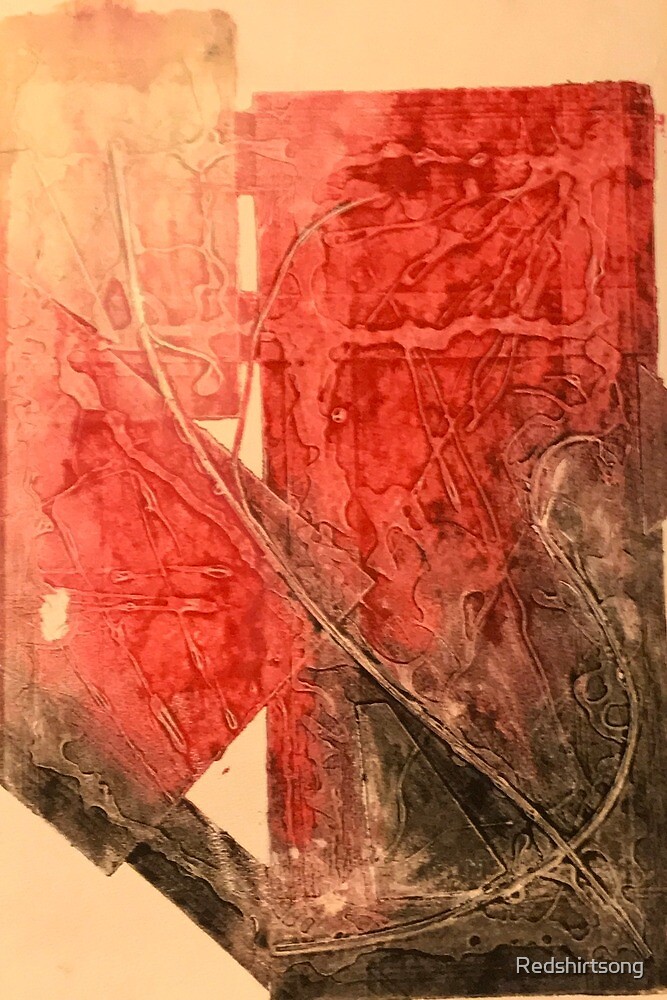 "Red Print I" by Redshirtsong | Redbubble