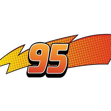 "Lightning Bolt 95 RaceCar Decal McQueen" Sticker for Sale by ...
