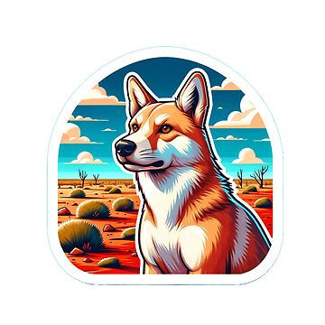 "Majestic Dingo in Australian Outback" Sticker for Sale by TRex ...