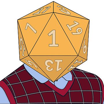 "Bad Luck Brian Crit Fail Meme D&D" Sticker for Sale by beardedred ...