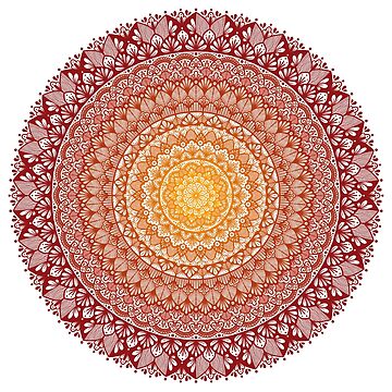 "Yellow and Red Mandala Zentangle Boho Design" Sticker for Sale by ...