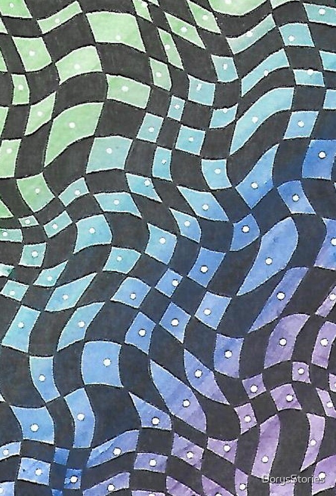 "Warped Checker Board Optical Illusion" by DorysStories | Redbubble