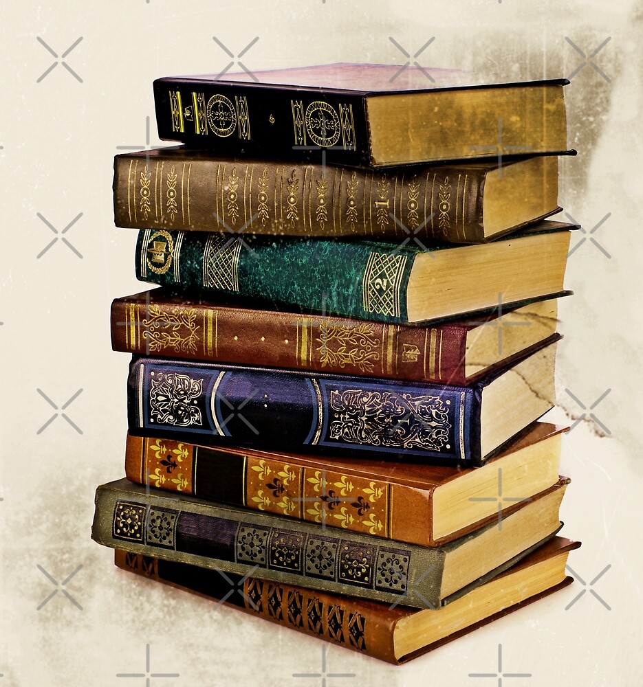 "Stack of Vintage Books" by dianegaddis | Redbubble
