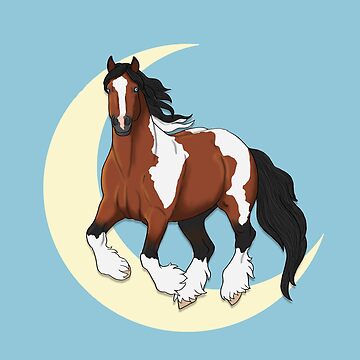 "Gypsy Vanner Moon" Sticker for Sale by DappledMoon | Redbubble