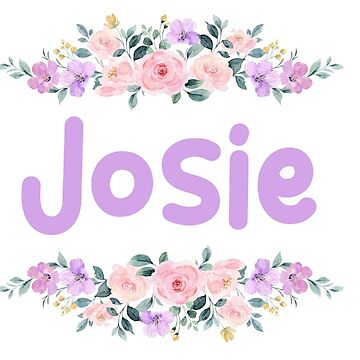 "Purple Flower Josie Name Label" Sticker for Sale by NormadWorld ...