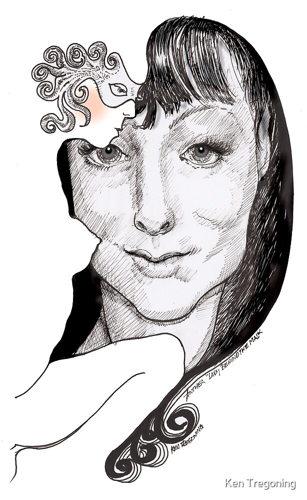 "Anthea Lady behind the mask" by Ken Tregoning | Redbubble