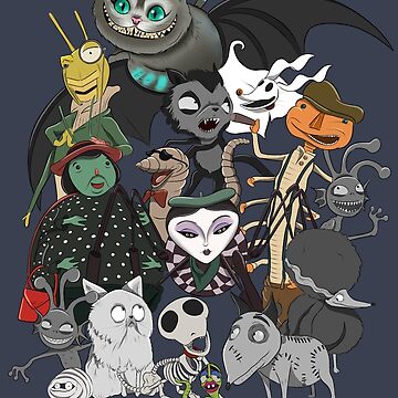 "Tim burton character mashup" Essential T-Shirt for Sale by ...