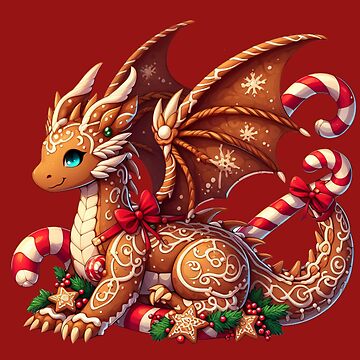 "Gingerbread Dragon DnD" Sticker for Sale by dragongf | Redbubble