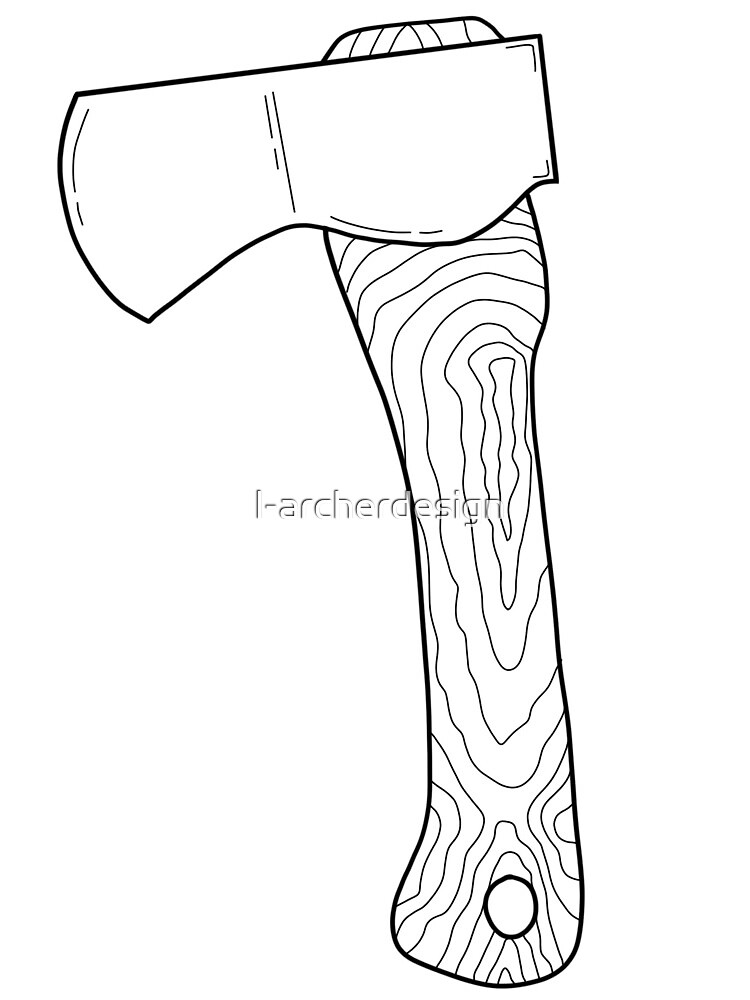 "Tomahawk Axe Outline" by l-archerdesign | Redbubble