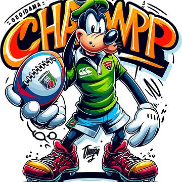 "Goofy playing rugby" Sticker for Sale by drdcahmed | Redbubble