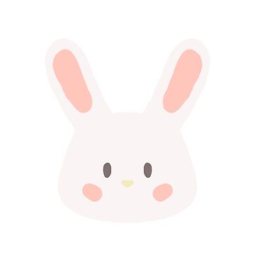 "Cute Adorable White Bunny" Sticker for Sale by Kristka | Redbubble