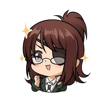 "chibi Hange " Sticker for Sale by Smiley-Fakemon | Redbubble