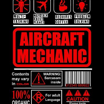 "aircraft maintenance" Sticker for Sale by AI Masterpieces | Redbubble