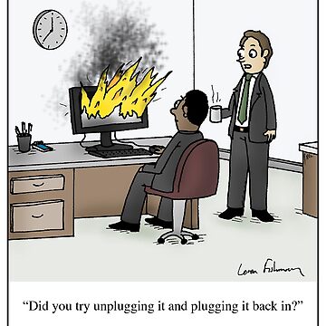 "Tech Support Cartoon" Greeting Card for Sale by HumoresqueToons ...