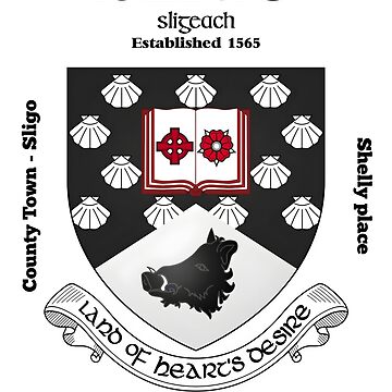 "Irish County Sligo Ireland Crest, Translation & More" Sticker for Sale ...