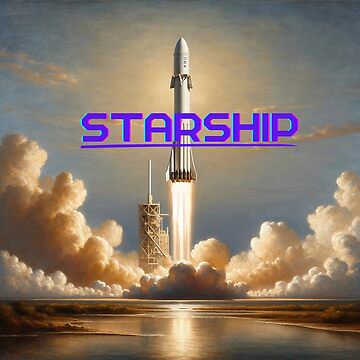"starship" Sticker for Sale by TEEJAMBOREE | Redbubble