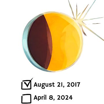 "Eclipse Checklist Total Solar Eclipse April 8 2024 Eclipse" Sticker ...