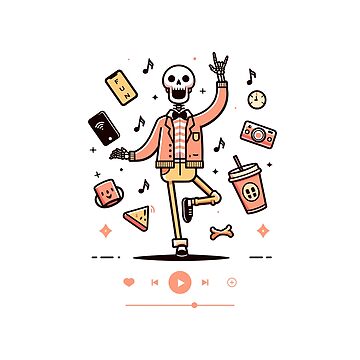 "preppy skeleton mood " Sticker for Sale by CC-Samo | Redbubble