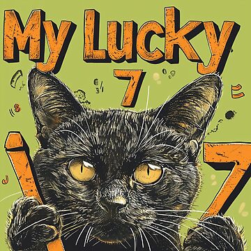 "My Lucky 7" Sticker for Sale by Ryslissa | Redbubble