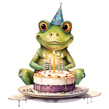 "Happy Birthday Funny frog" Sticker for Sale by AngelinaBezm | Redbubble