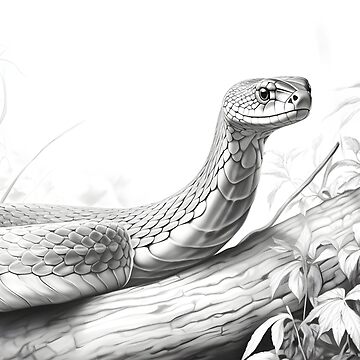 "Black and White Snake drawing" Art Board Print for Sale by Pencil-Art ...