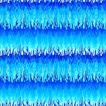 "Blue Hot Rod Flames " Sticker for Sale by WickedRefined - Nicole ...