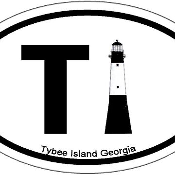"Tybee Island - Georgia." Sticker for Sale by America Roadside. | Redbubble