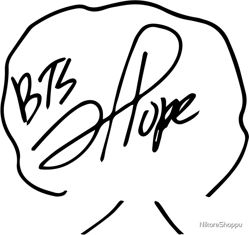 "BTS Signature of JHope" by NikoreShoppu | Redbubble