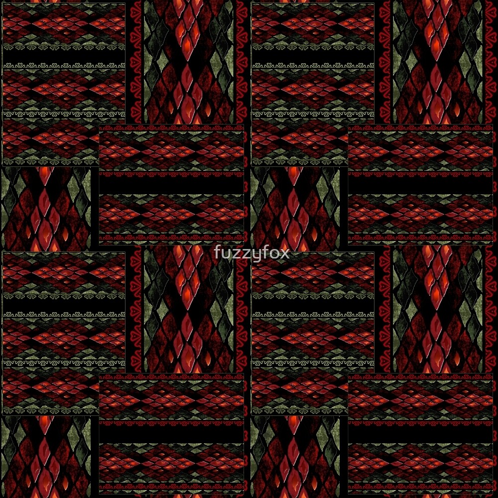 "Patchwork seamless snake skin pattern" by fuzzyfox | Redbubble