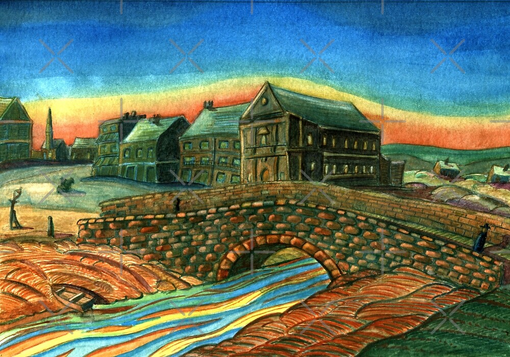 "173 - WATERLOO BRIDGE, BLYTH - DAVE EDWARDS - WATERCOLOUR - 2007" by ...