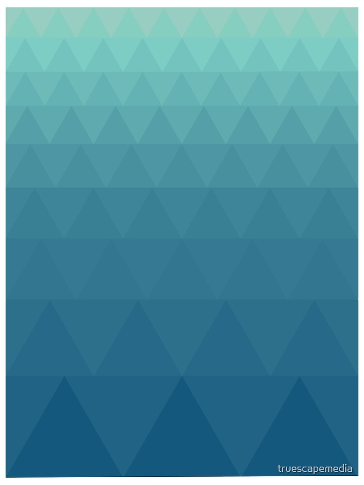 "Aqua Triangles" by truescapemedia | Redbubble