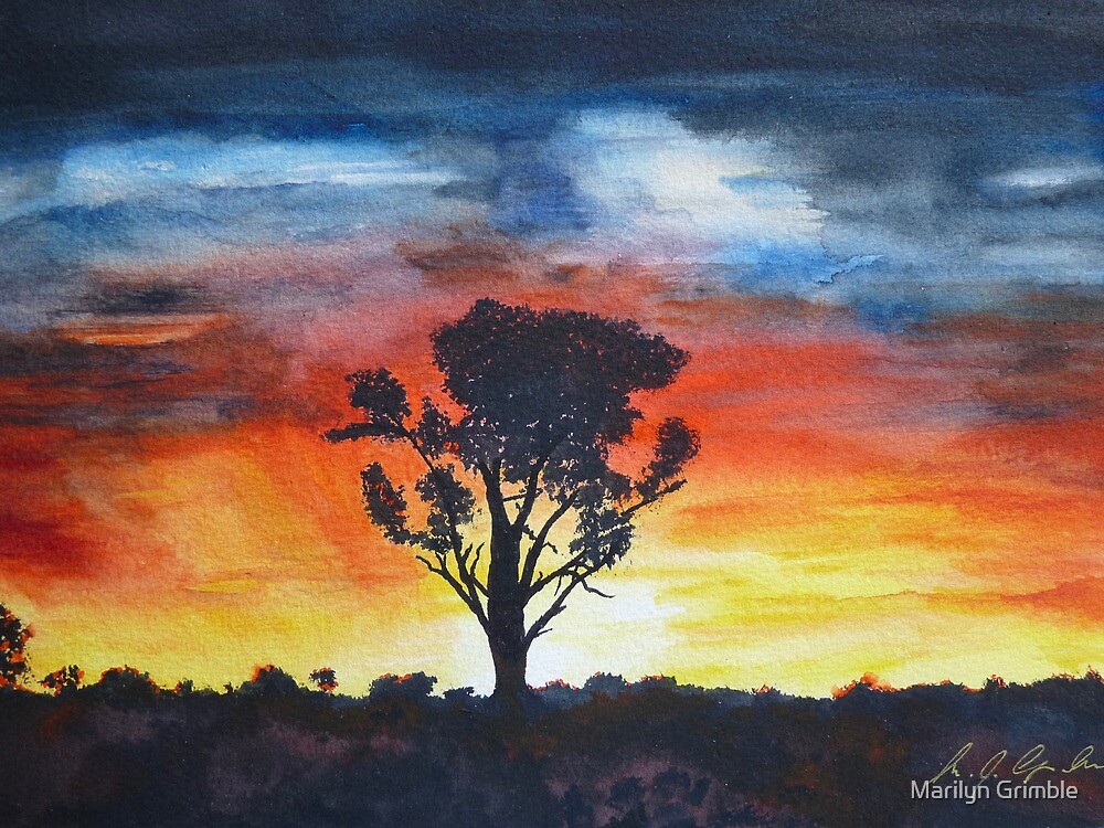 "AN AUSTRALIAN SUNSET" by Marilyn Grimble | Redbubble