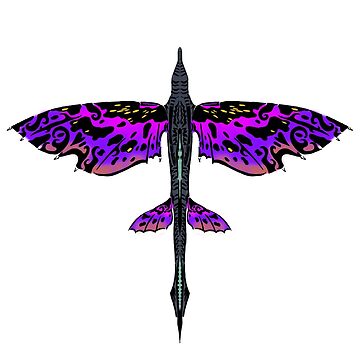 "Skim wing tribal Purple version" Sticker for Sale by Artsydragongal ...